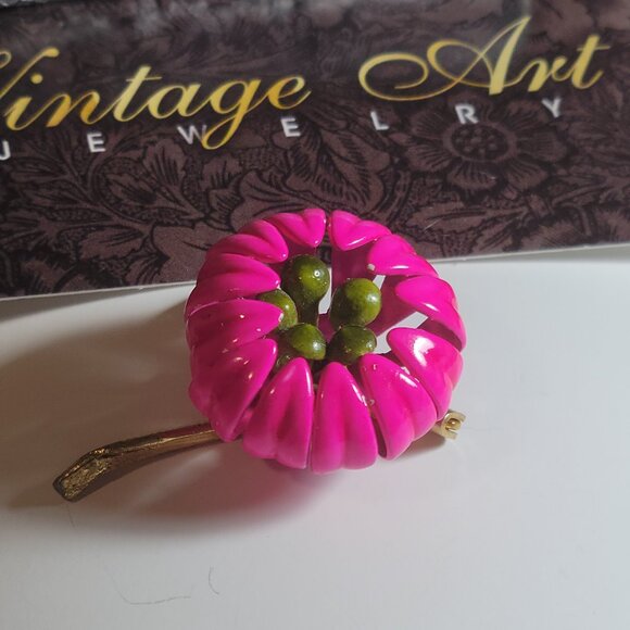 ANTIQUE ENAMELED BROOCH PINK | Jewelry | Rare Antique Pink Enameled ...